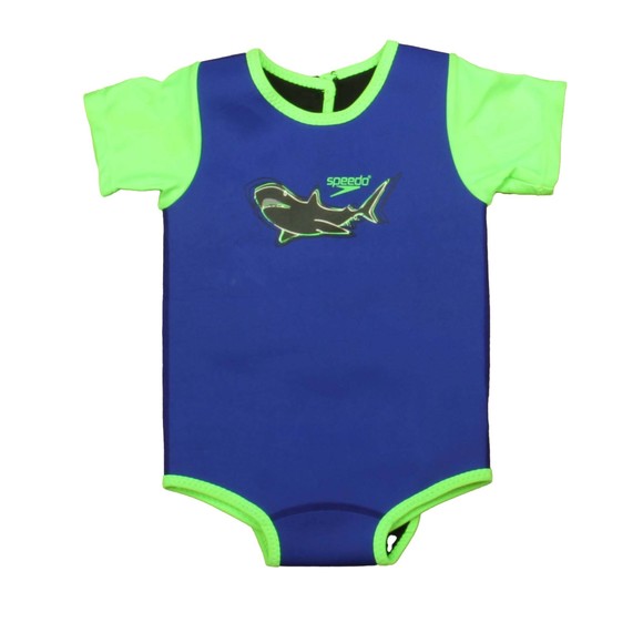 Speedo | Swim | Speedo Boys Blue Green Piece Swimsuit Size 1224 Months ...